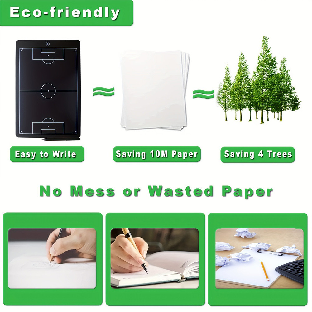 16 Inch LCD Soccer Coaching Board with Stylus Pen Strategy Marker Board ...