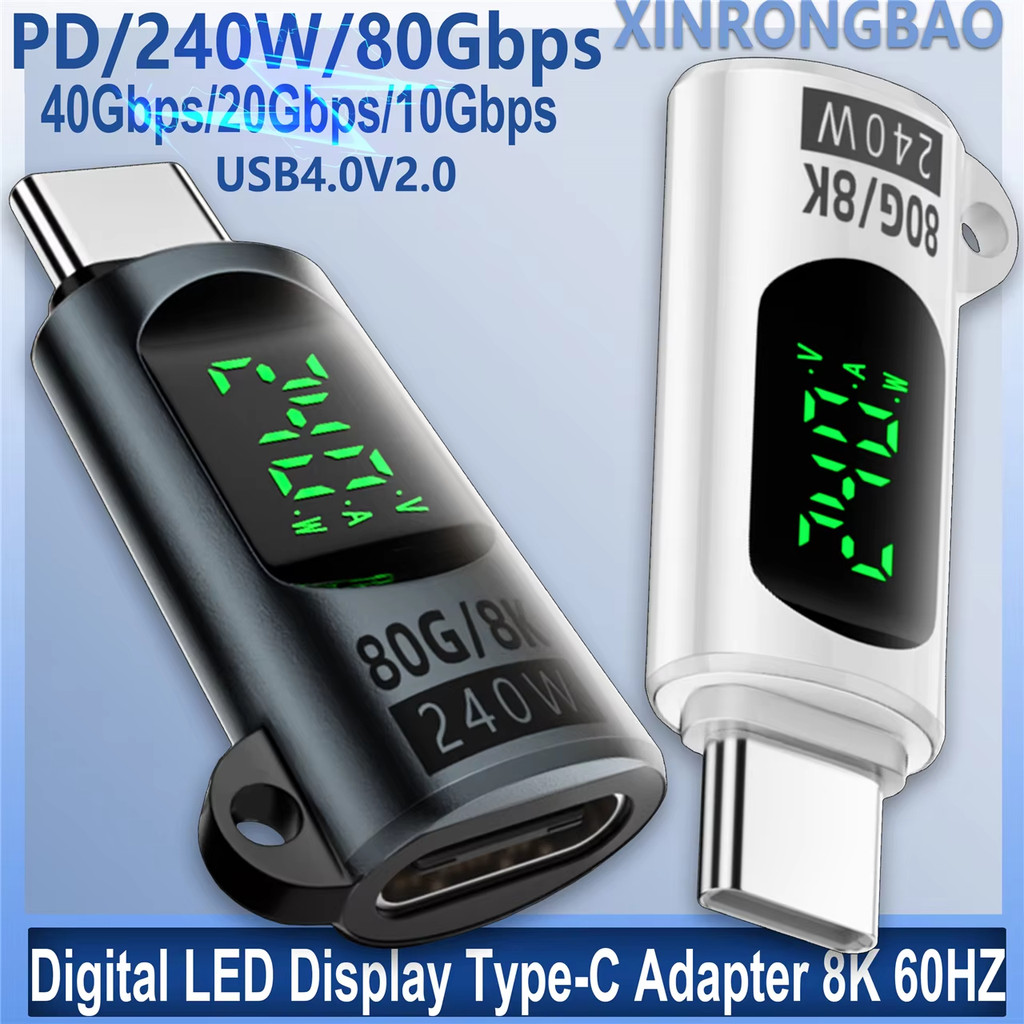 USB4 40Gbps Adapter Digital Display USB4 V2.0 80Gbps Type C to Type C OTG Cable Connector 240W ...