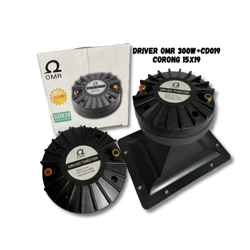 OMR TWEETER DRIVER PACKAGE + TWEETER HORN - 15X19 300 WAT THREAD CD019 ...