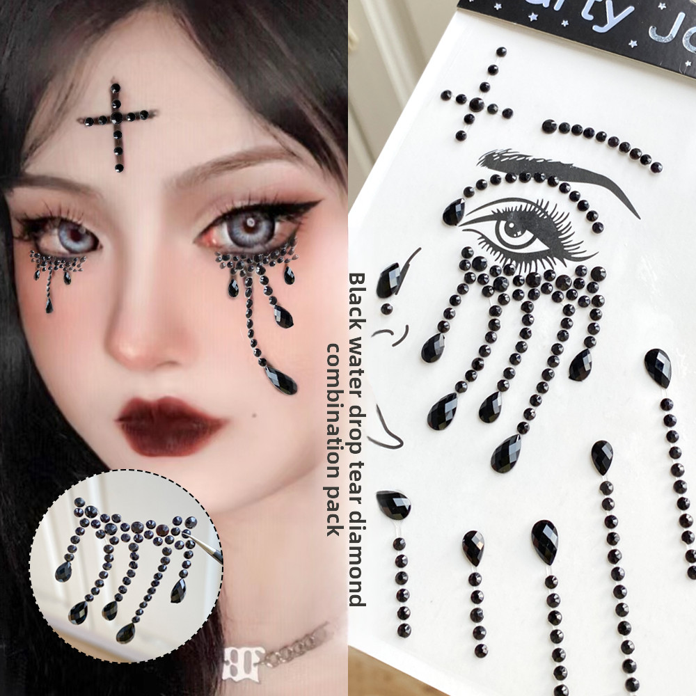 2025 Halloween Gothic Face Gems - Self-Adhesive Rhinestones | Vampire ...