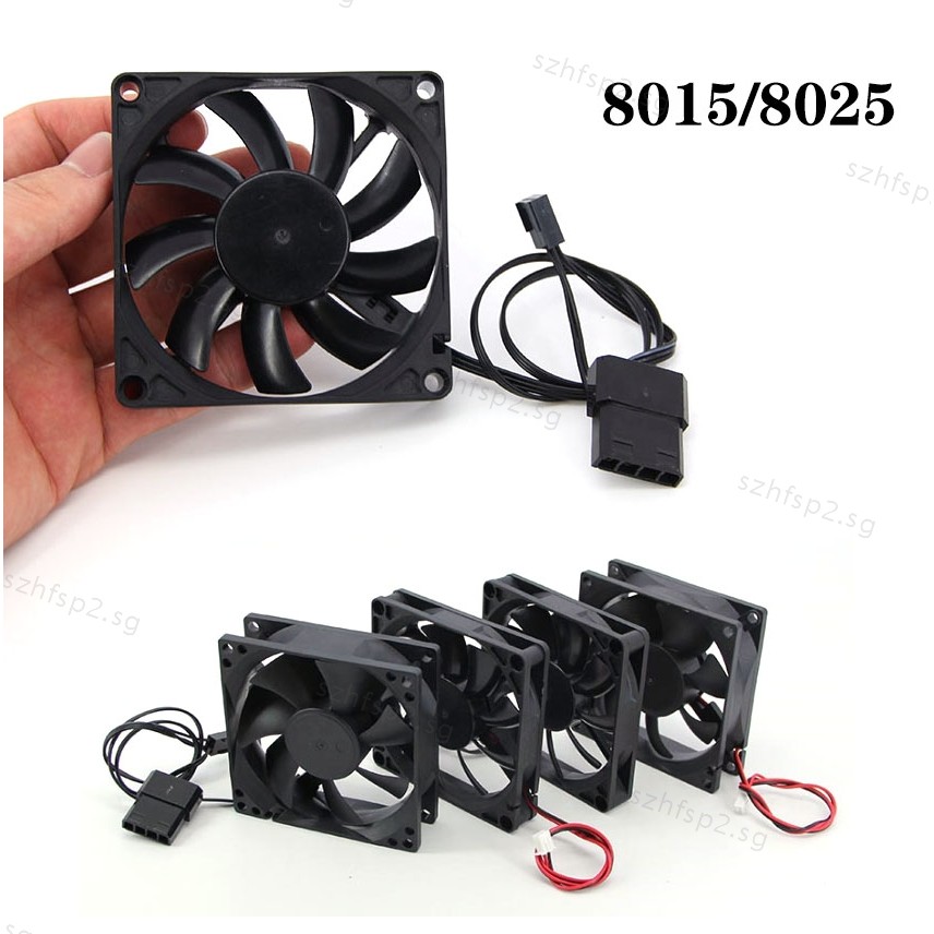 8cm 8015 8025 DC 12v 3pin big 4pin xh 2.54 2pin Brushless Cooling Fan ...