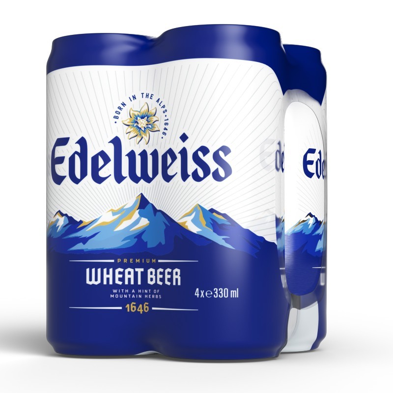 Edelweiss Wheat Beer Can, 4 x 330ml | Shopee Singapore