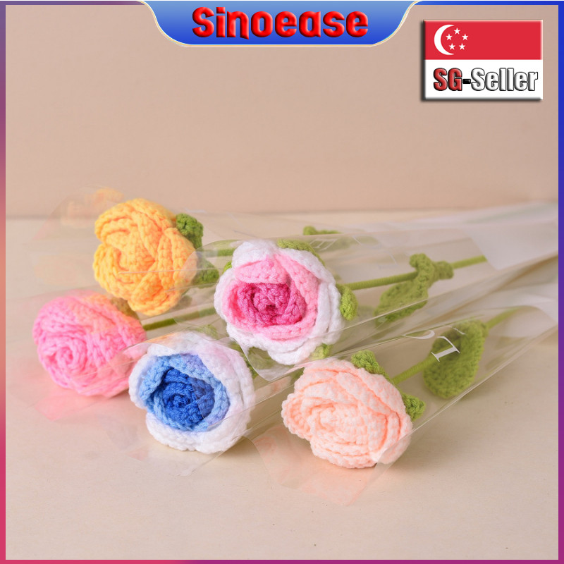 Rose/Tulip/Sunflower Handmade DIY Flower Single Stem Bouquet Gift ...