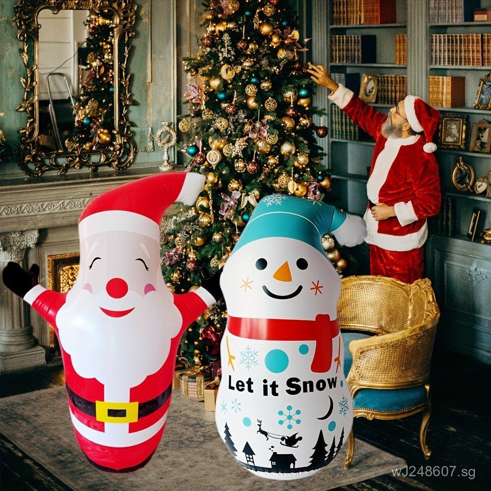 New Santa Claus Prop Inflatable Snowman Christmas Tumbler PVC ...