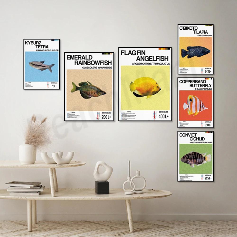 Vibrant Fish Information Poster Otchikoto Tilapia Sailfin Angel Emerald ...