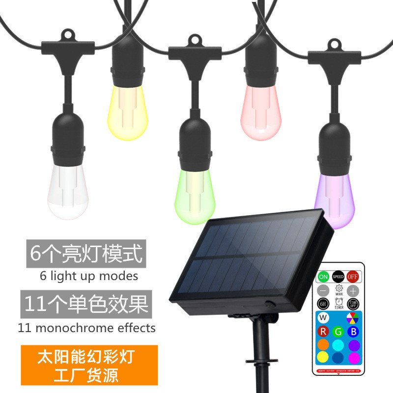 S14Solar Powered Colorful LED Globe RGB Magic Color G40Outdoor ...
