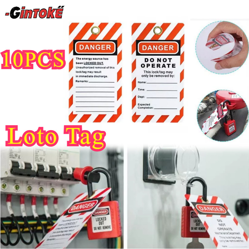 10pcs Tag Out Safety Tag Out Loto Pvc Danger Do Not Operate Lock Out ...