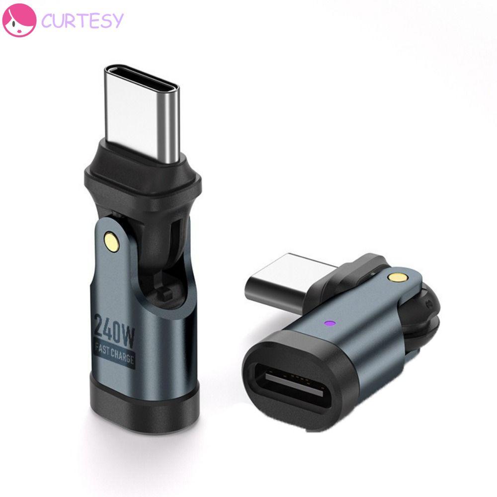 CURTESY USBC Charging Converter, 180 Degree Fast Data Transfer USB Type ...