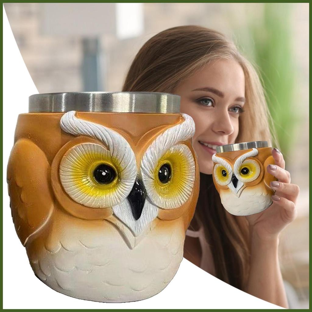 Owl Coffee Mug Coffee Mug Drinking Cups Owl Shaped Resin Crafts Animal ...