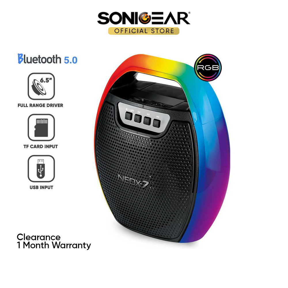 Clearance | SonicGear Neox 7 RGB Lightning Effect Bluetooth ...