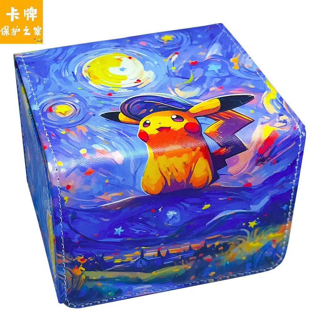 Pokémon Card Box Van Gogh Pikachu Card Box PTCG Magic the Gathering WS ...