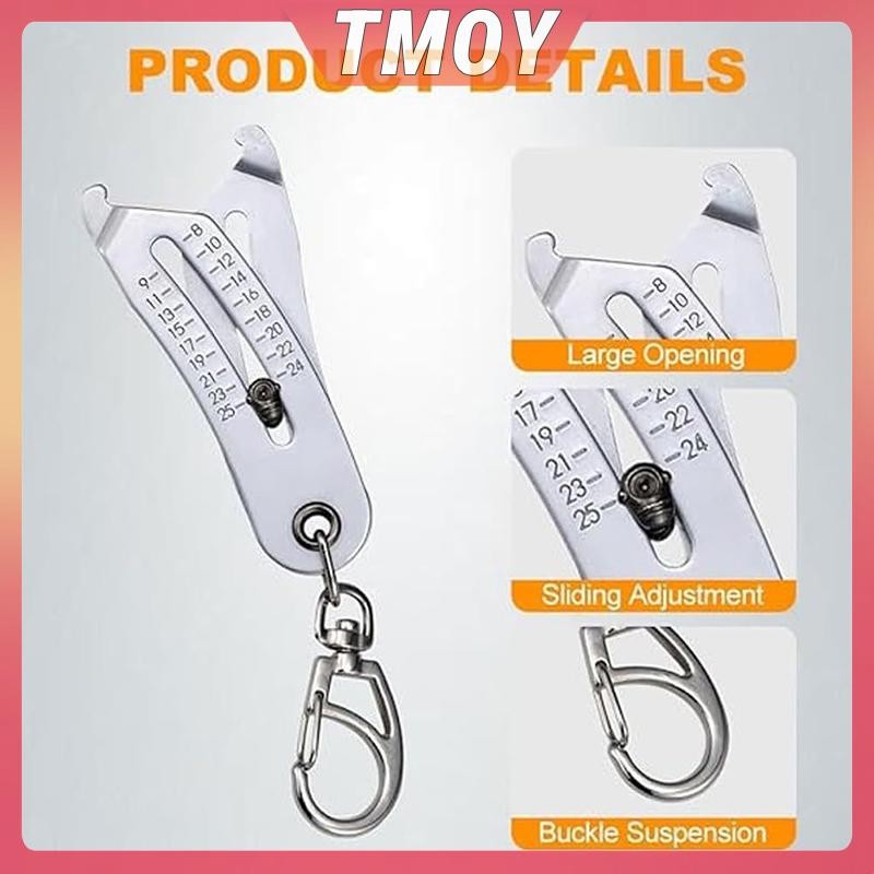 TMOY Precise Thread Size Checker Keychain Portable Caliper Gauge Metric ...