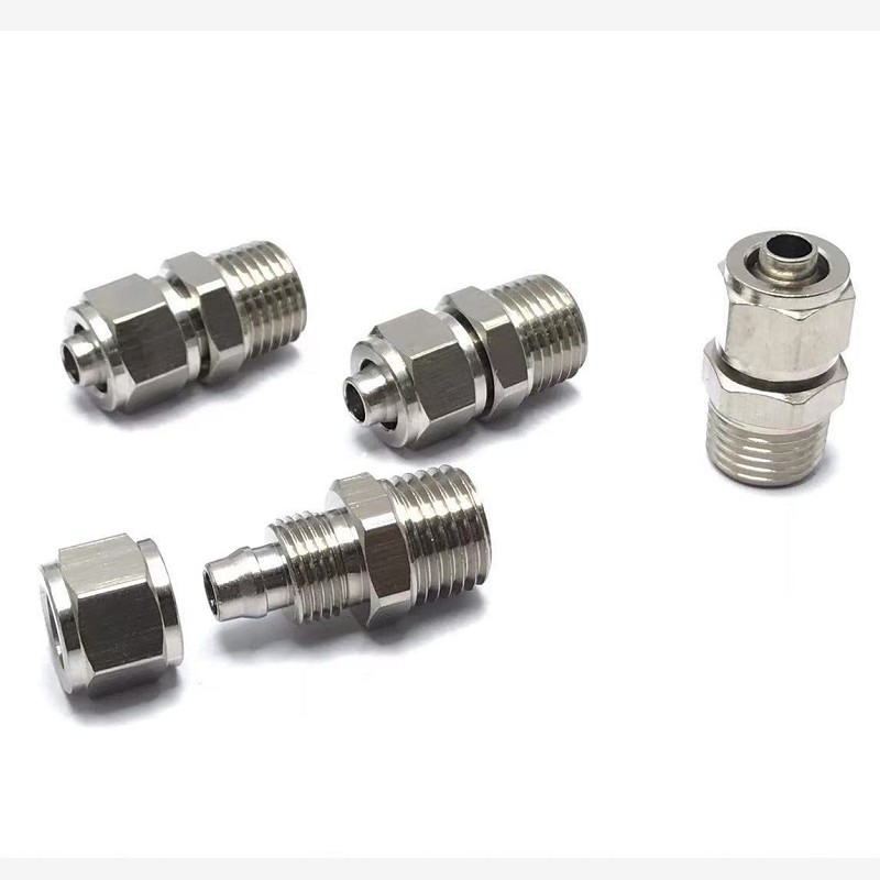 Male Thread NPT1/4-8 Quick Screw Straight Joint American Tap Thread 1 ...