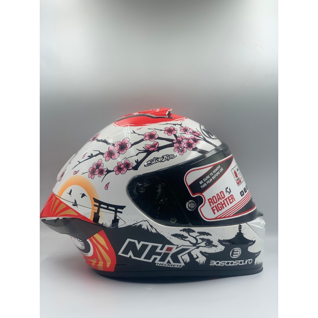NHK Helmet Fullface K5R SV Alonso Lopez 12 White Glitter Gold Glossy ...