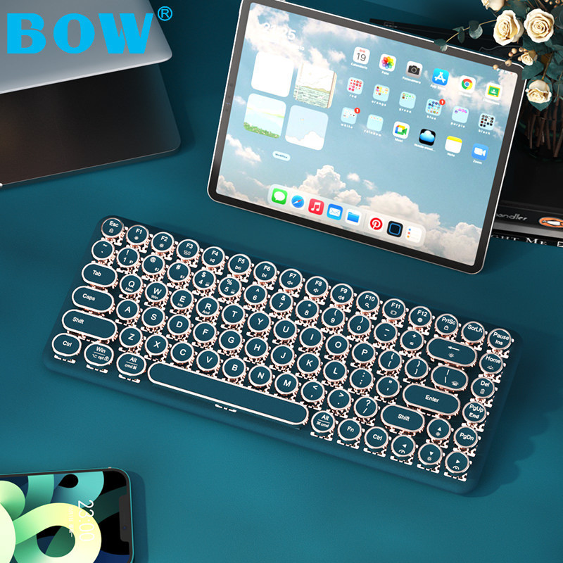 BOW Game Office Bluetooth Wired Wireless Three-Mode Full-Key No-Chong ...