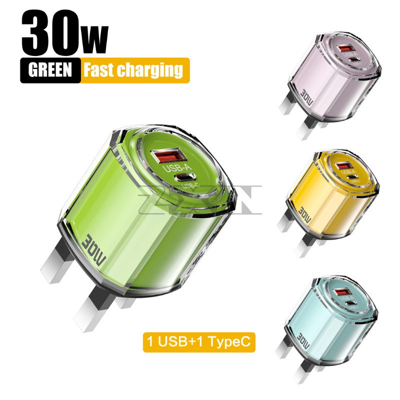 USB Type C Charger Fast Charging PD Mobile Phone Charge Dual Ports ...