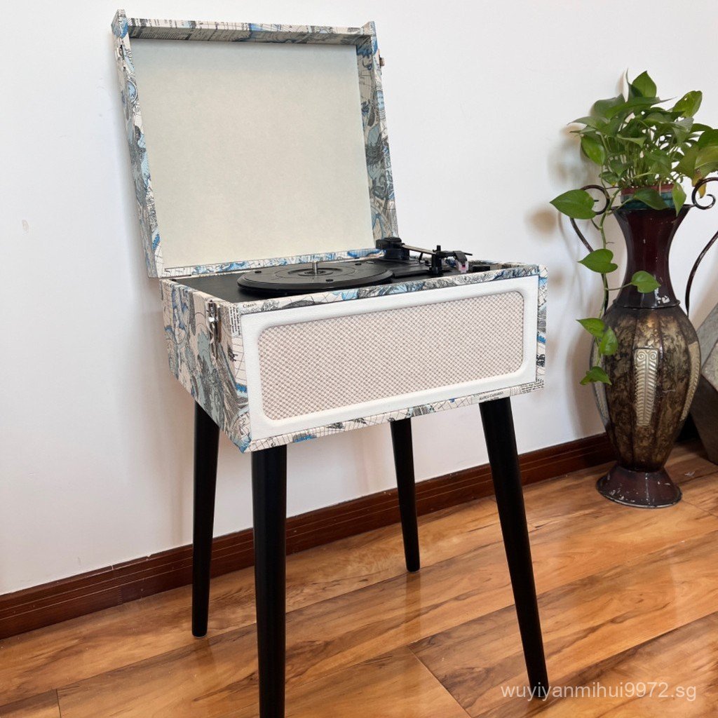 Floor-standing Vinyl Record Player Bluetooth Retro with Stand ...
