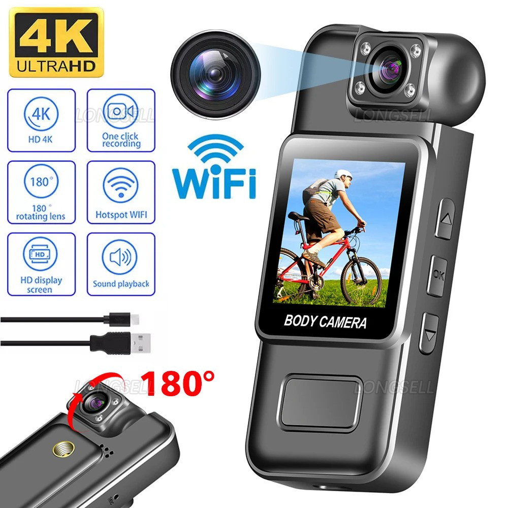 4K WiFi Mini Camera Ultra HD Portable Digital Video Recorder with ...