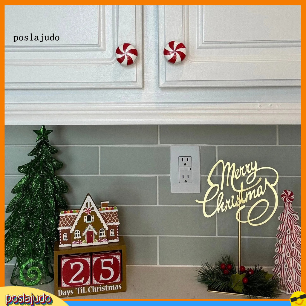 [poslajudo] Door Knob Cover Kit Peppermint Knob Cover Christmas ...
