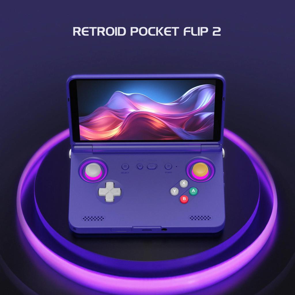 Retroid Pocket Flip2 Handheld Game Console AMOLED Screen DP Output ...
