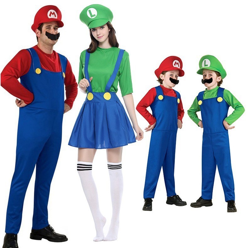 Mario Halloween Costume Jumpsuit - Super Mario Game-Themed for Kids ...