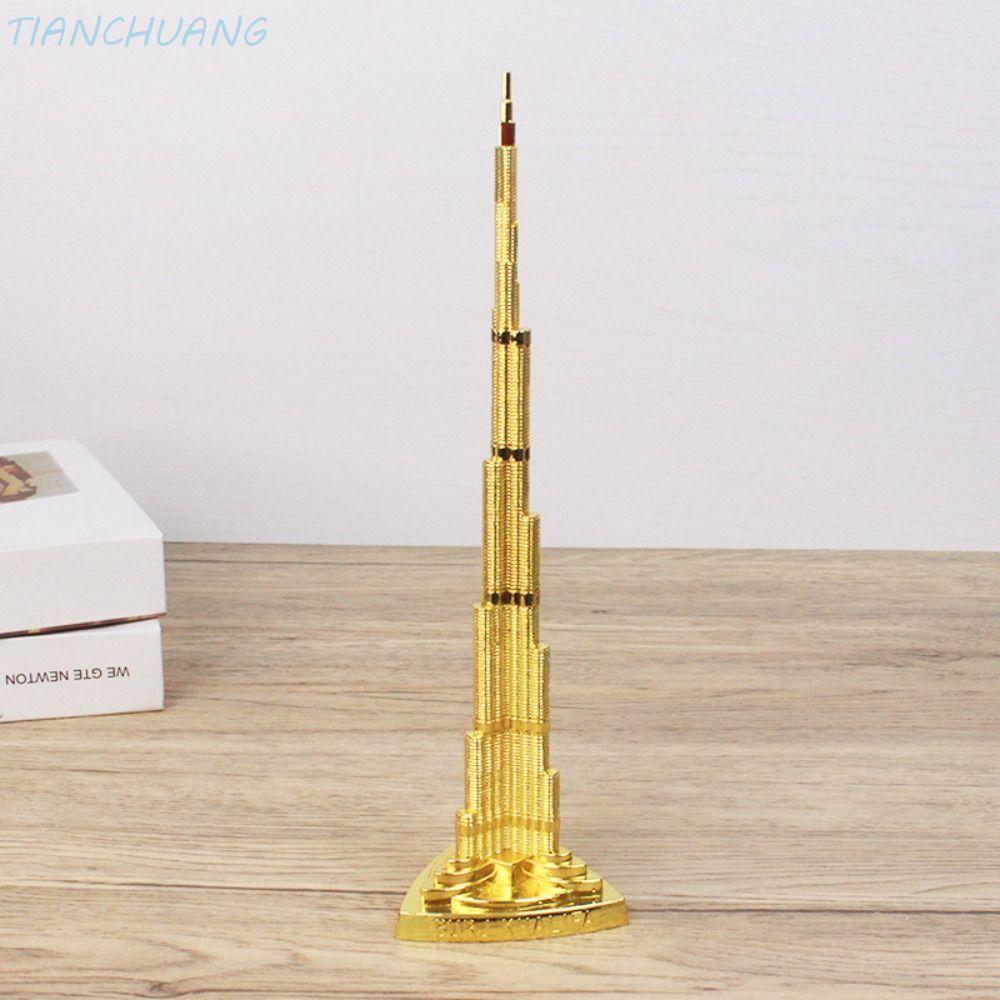 TIANCHUANG Burj Khalifa Tower Statue, Kawaii Mini Alloy Burj Khalifa ...