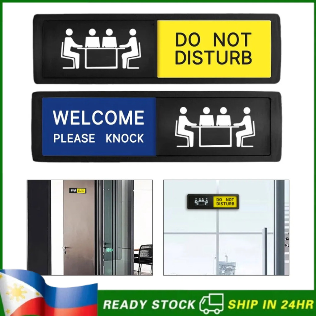 Sliding Door Indicator Sign Do Not Disturb Sign Please Knock Door Sign ...