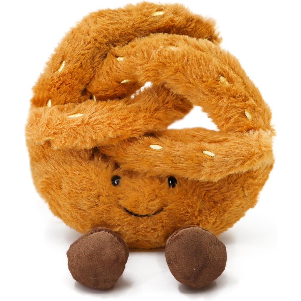 Adorable 9" Croissant Plush Toy - Cute Smiling Croissant Bread Pillow ...