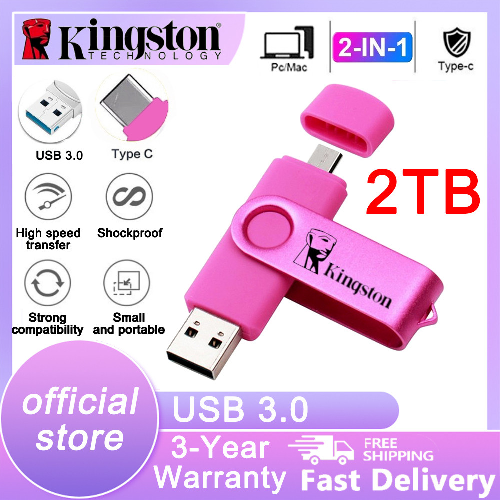 2TB Kingston Flash Drive 3 in 1 OTG USB Type C/Micro Flash Drive 1TB ...