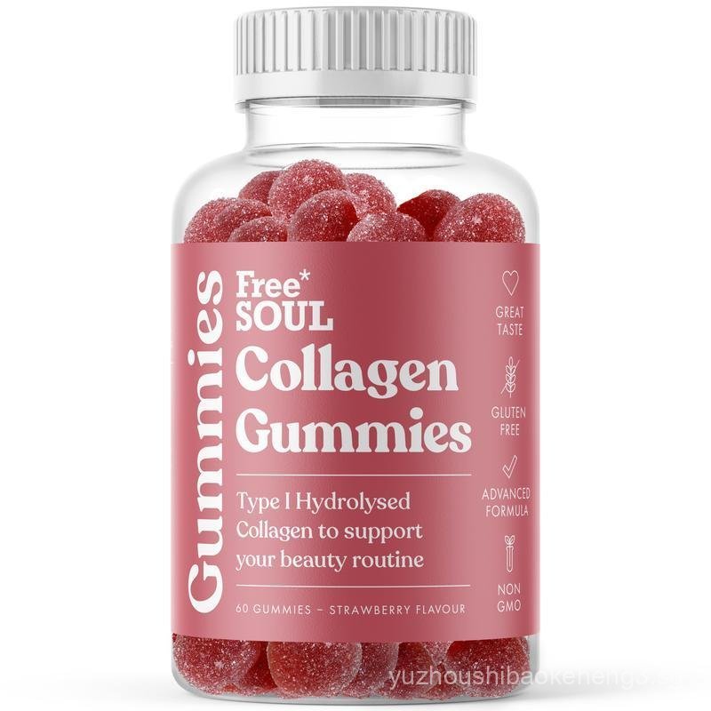 Collagen Glow Up Gummies by Free Soul – Type I Hydrolysed Collagen ...