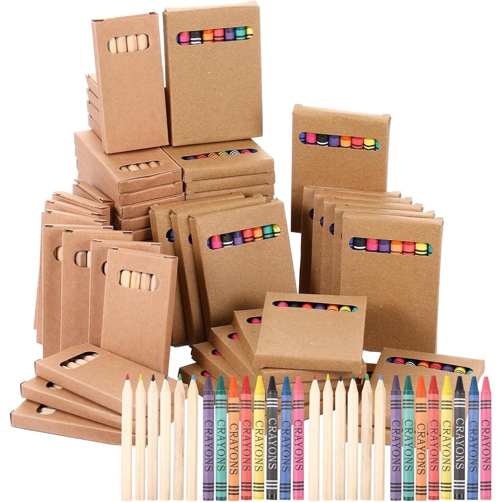 20 Packs Crayons Colored Pencils Bulk Bundle Pencil Crayon Set 3.5 Inch ...