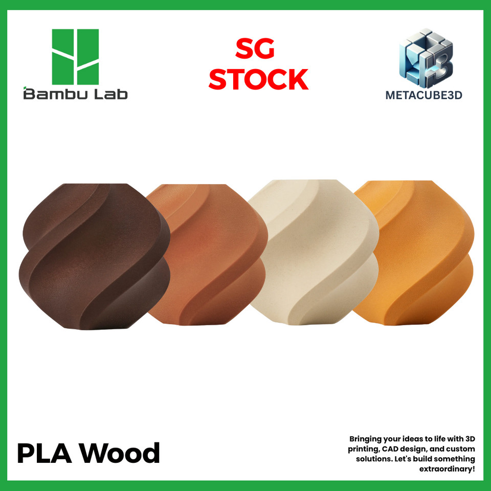 [SG Stock] Bambu Lab PLA Wood Filaments for 3D Printers (X1/A1/P1 ...