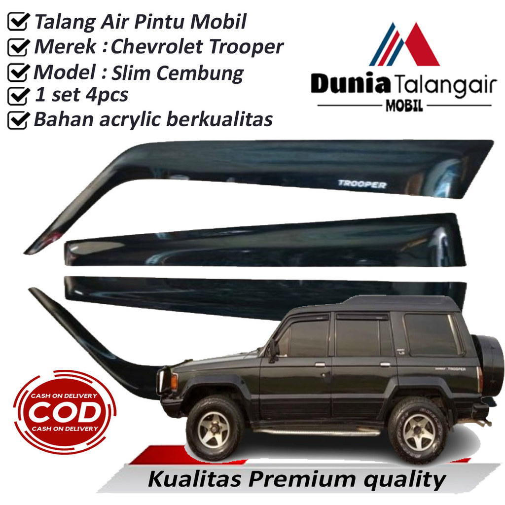 Chevrolet Trooper premium quality 4-door car gutter | Shopee Singapore