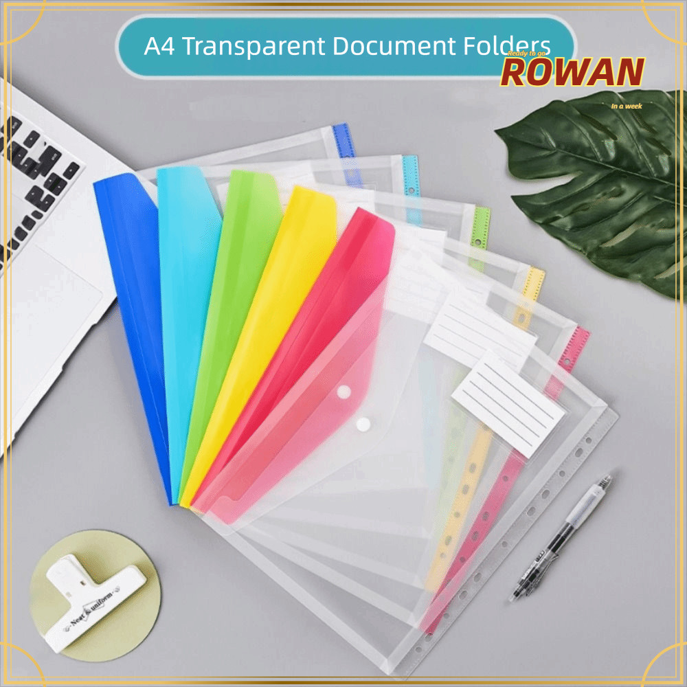 ROWANSG 6 pcs Binder Folders, PP Binder Pocket, Colorful Envelopes ...