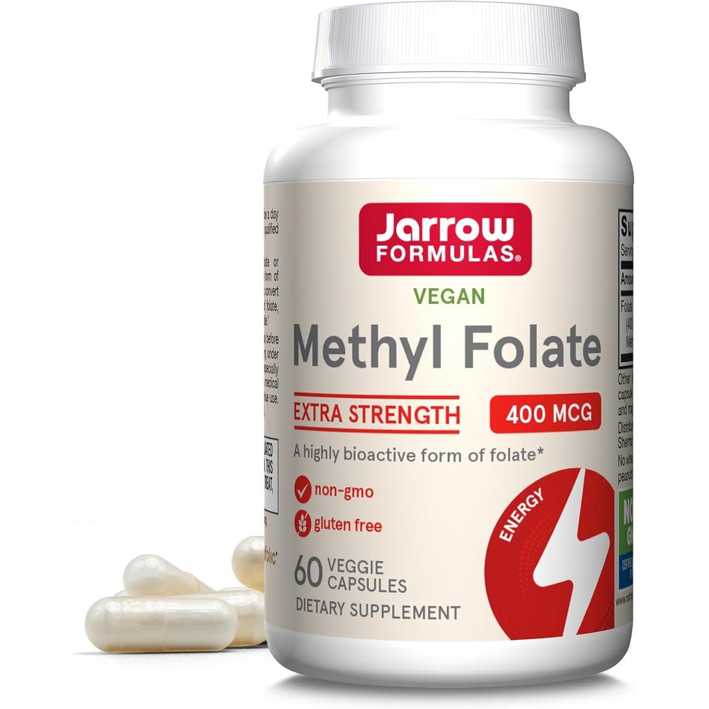 Jarrow Formulas Extra Strength Methyl Folate 400 mcg, Dietary ...