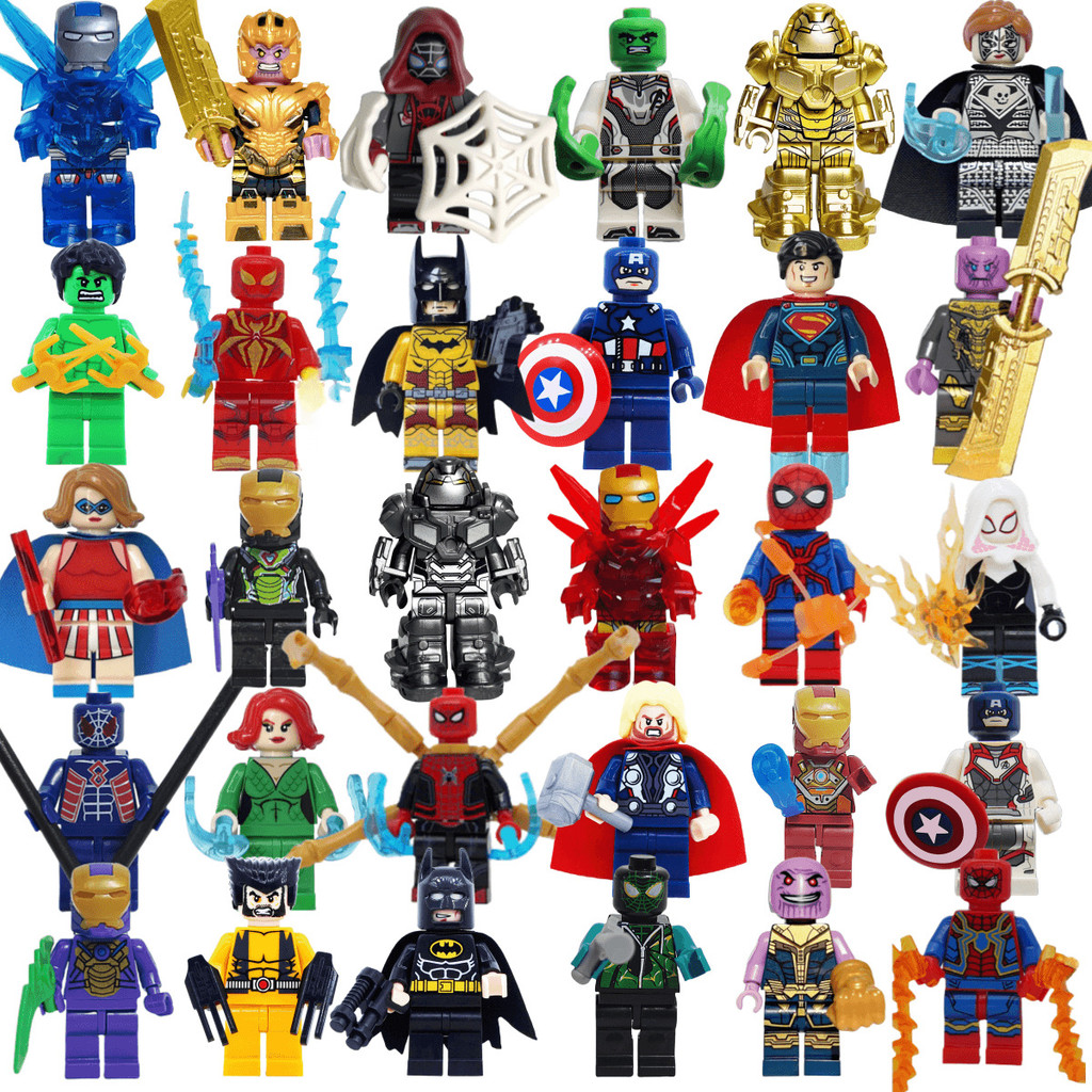 Small Particle Man Revenge Minifigure Building Blocks 30 Heroes Full ...
