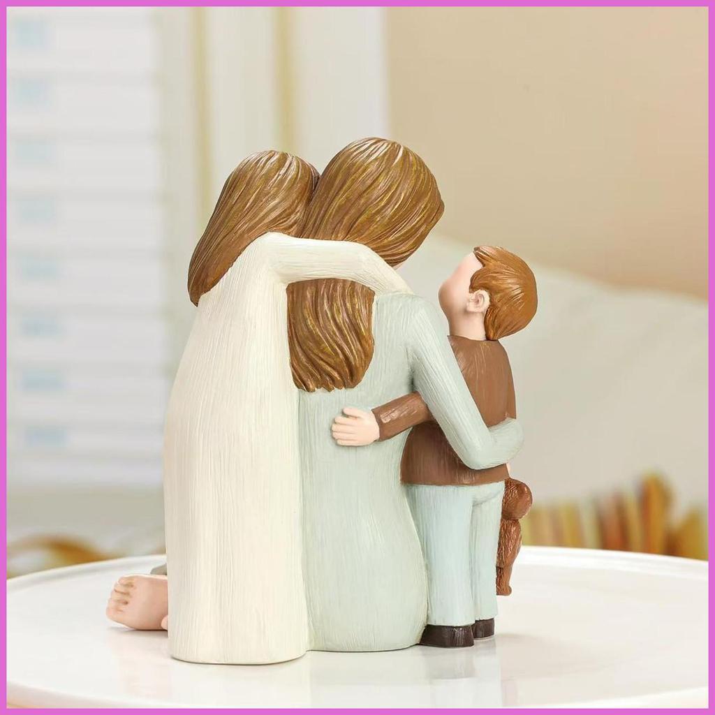 Mother And Two Children Statues Mom Statue Hand-Painted Family ...