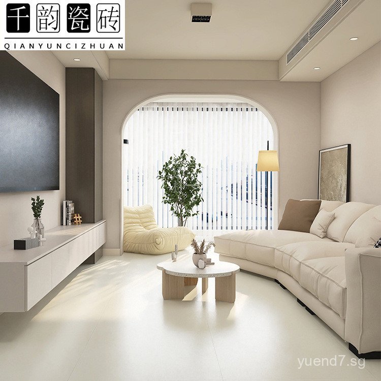 Soft Light Brick Velvet Cream Style Soft Light Tile750x1500Living Room ...