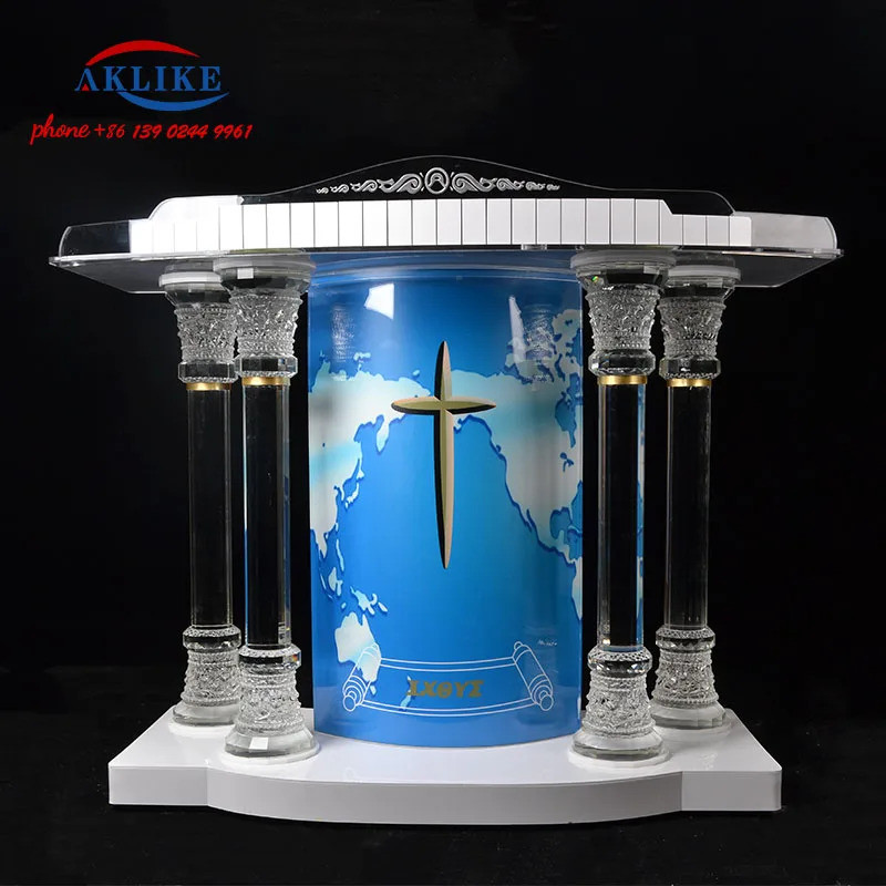 Standing Church Pulpit Unique Speech Podium Custom Transparent Lectern ...