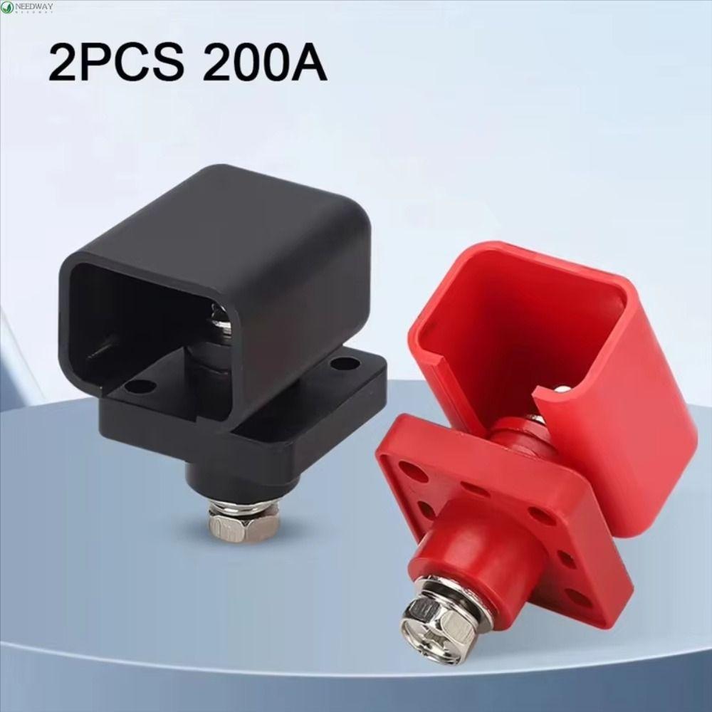 NEEDWAY 2Pcs Lithium Battery Terminal Block, 200A All-Copper Battery ...
