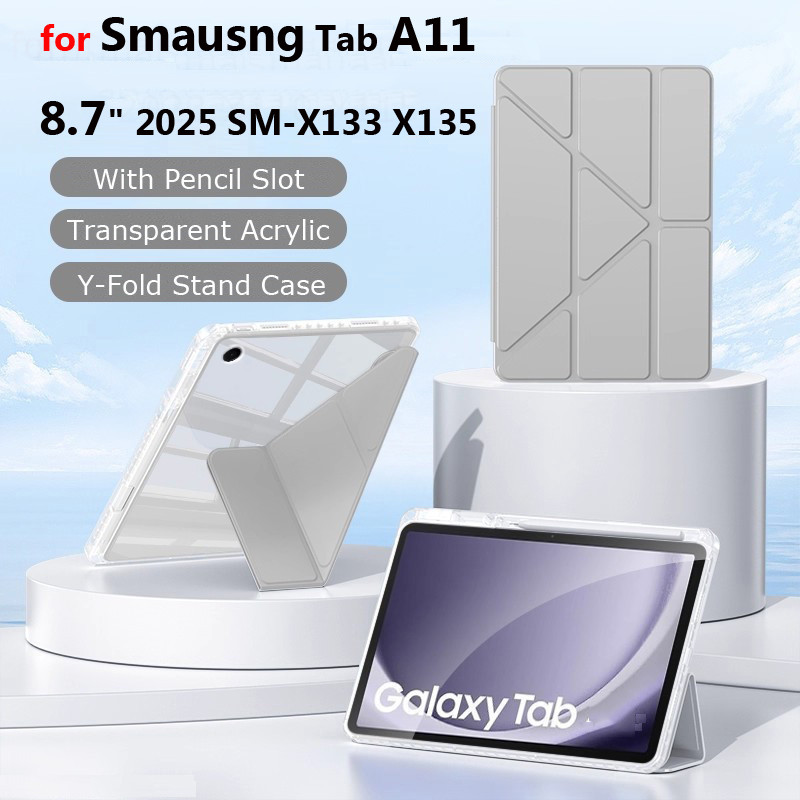 Y Fold Stand Case for Samsung Galaxy Tab A11 8.7 Inch 2025 X133 X135 ...
