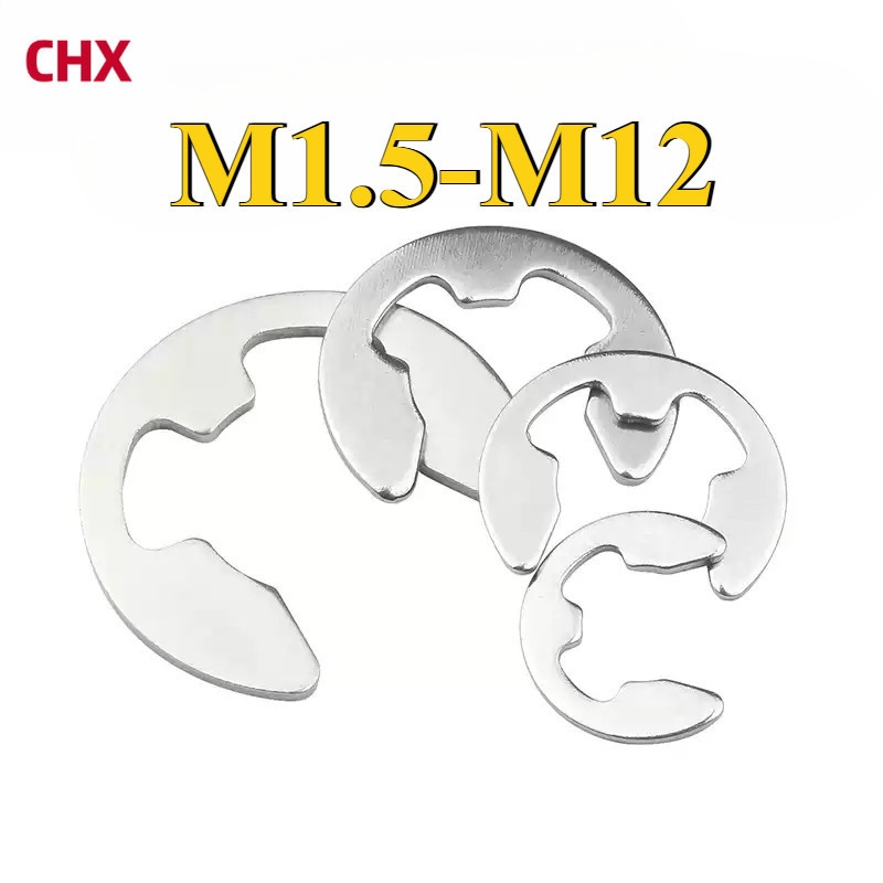 Nickel-Plated E-Type Open Retaining Ring (Snap Ring) | M1.5-M12 ...