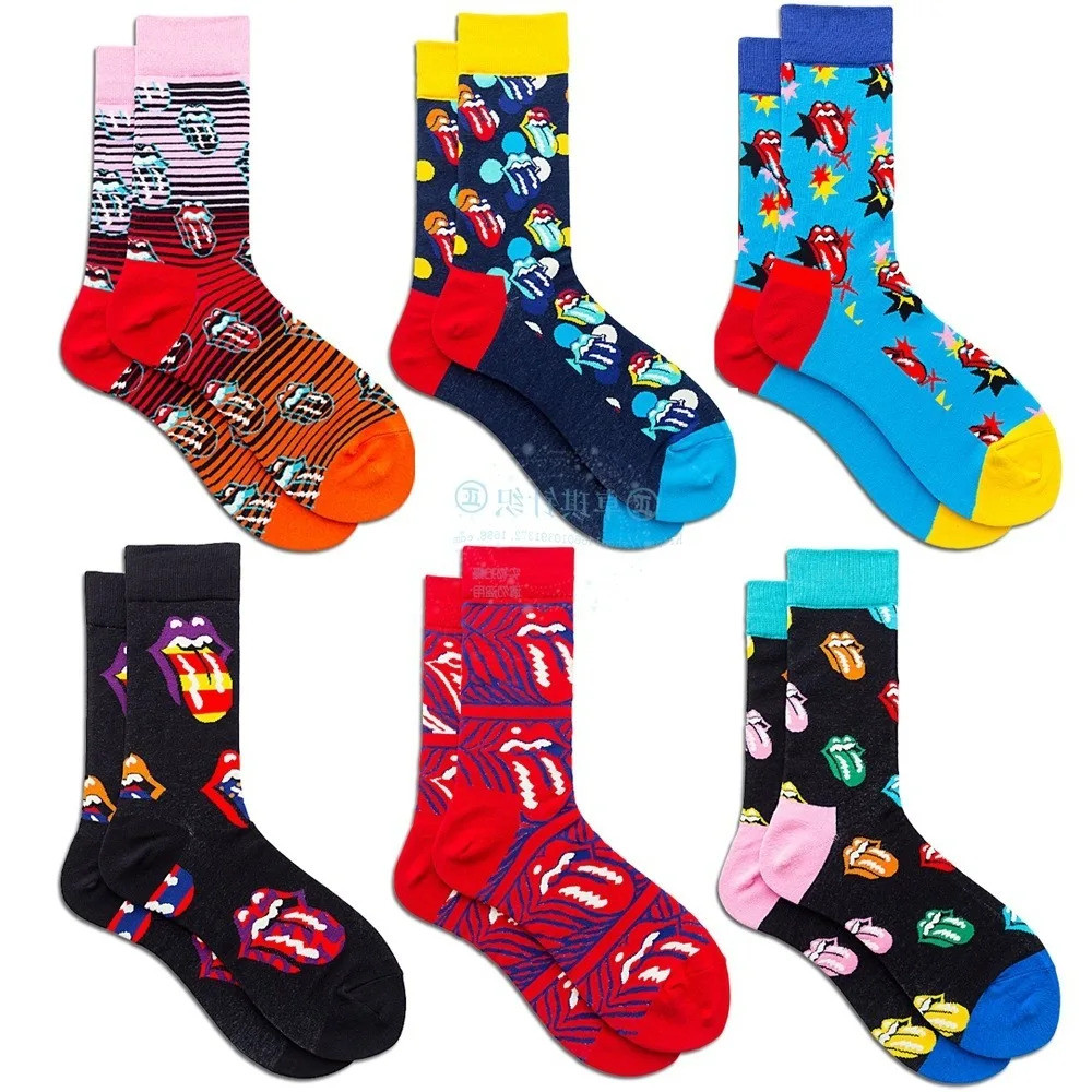 Harajuku Happy Men socks Funny woMens Sloth Sock Women Fruit Moustache ...