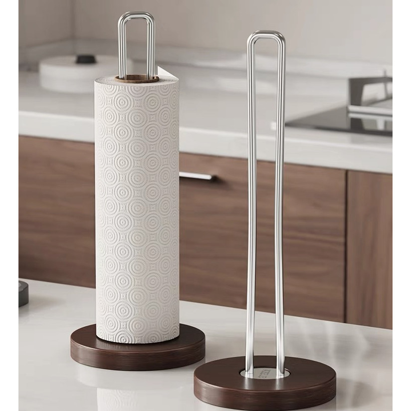 304 Stainless Steel Kitchen Towel Rack Roll Paper Rack Plastic Wrap ...