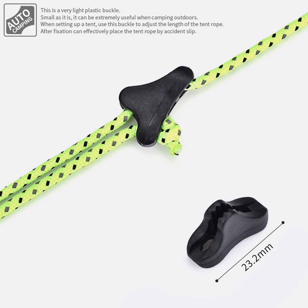 Camping Tent Rope Fastener Adjuster Non-Slip Rope Buckles Cord ...
