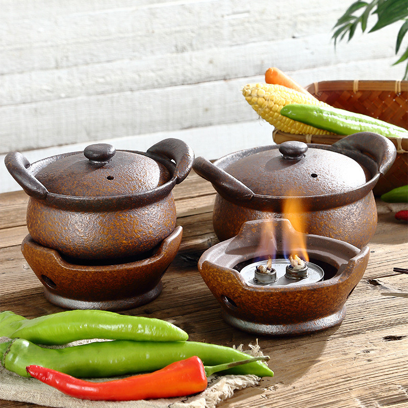 🔥SG Hot selling🔥Firewood Kiln Fired Clay Pot Unglazed Clay Pot Alcohol ...