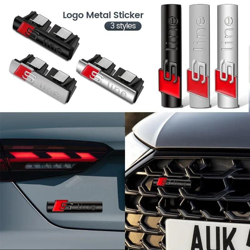 NEW Audi sline Metal Logo Car Sticker Aluminum Emblem for Audi A3 A7 8V ...