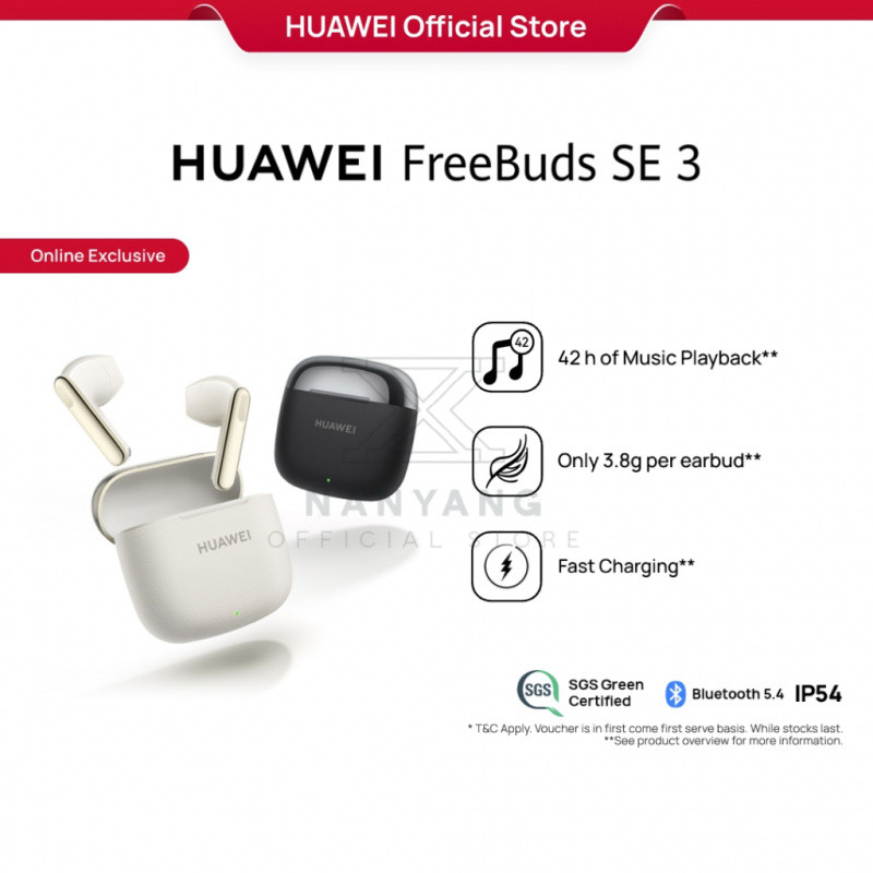 Nanyang[Online Exclusive] HUAWEI FreeBuds SE 3 | Ear buds | 42 hour of ...