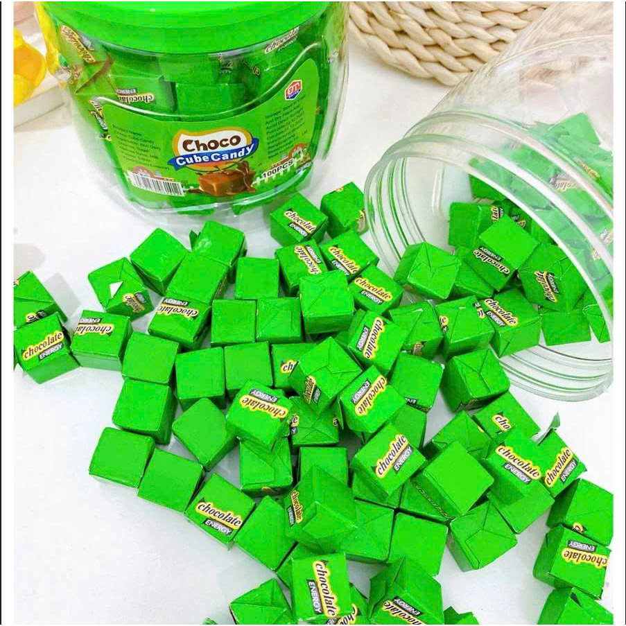 Rich domestic Choco Cube candy box 280g (100 pieces) | Shopee Singapore