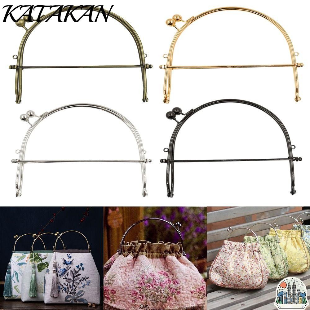 KATAKAN Purse Frame Kiss Clasp, Metal Bag Hardware Purse Clasp Frame ...